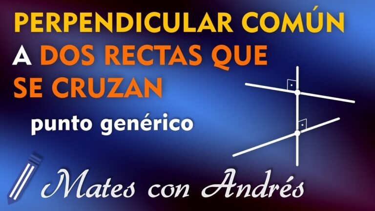 Cómo Encontrar la Recta Perpendicular a Dos Rectas que se Cruzan: Guía ...