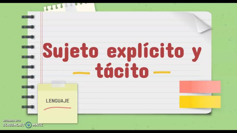 ¿Qué es el Sujeto Explícito? Definición y Ejemplos Claros ...